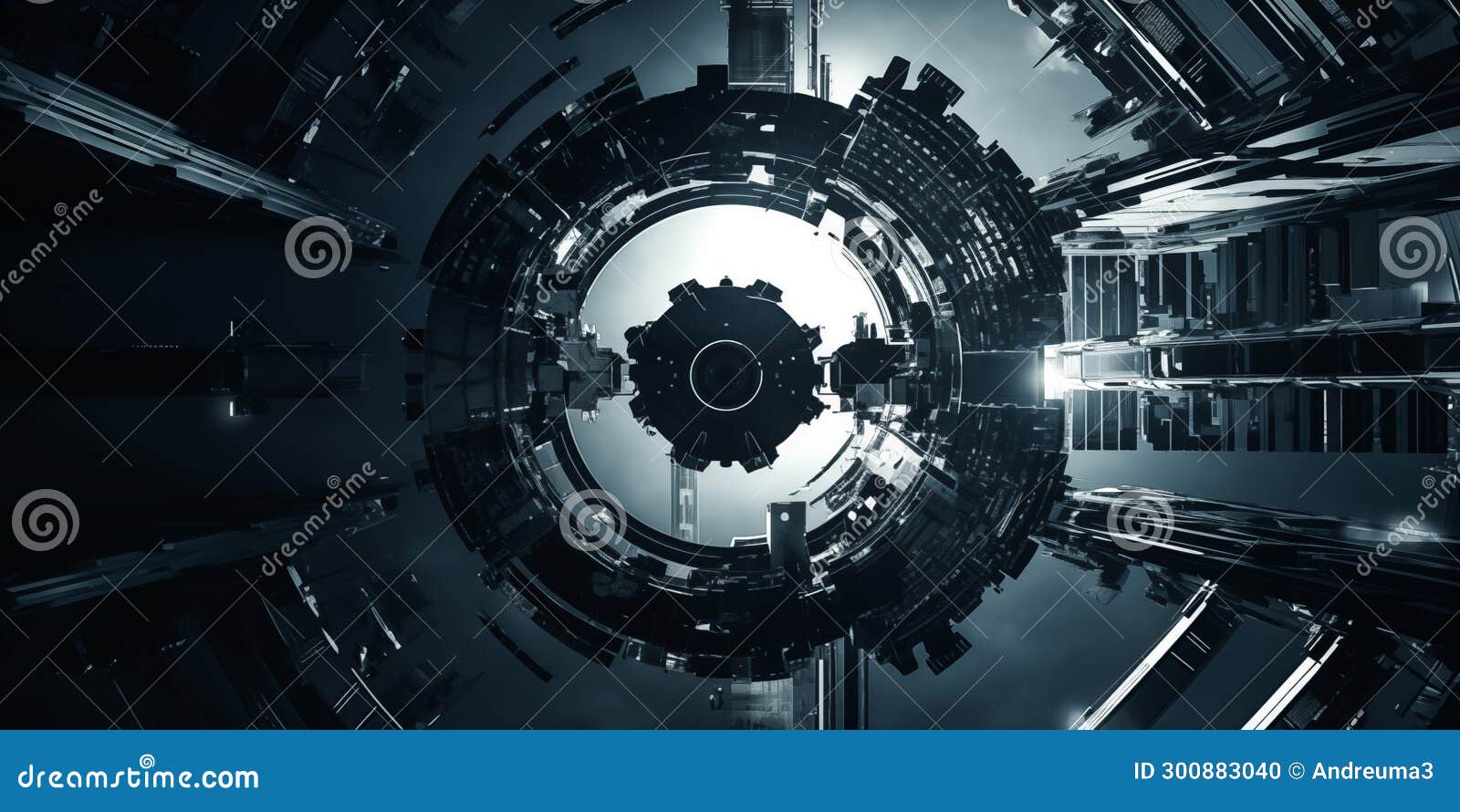 Futuristic High-tech Structure in Space Stock Illustration ...