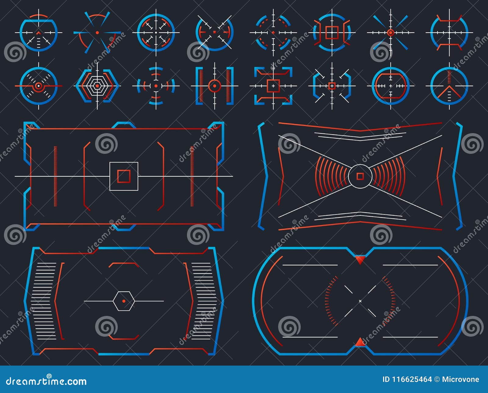 Futuristic Hightech Virtual Screen Design. Computer Systems Hud Panel ...