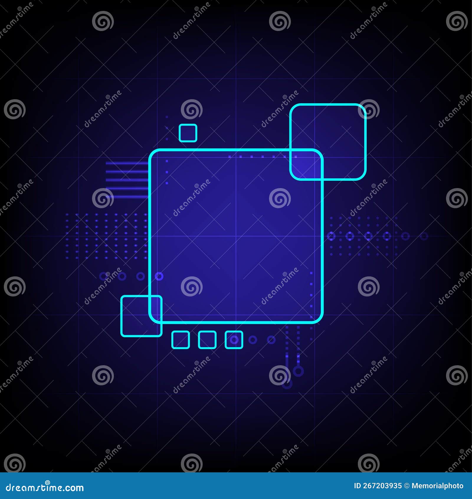 Futuristic Hitech Frame, Technology Networking Computer, Digital User ...