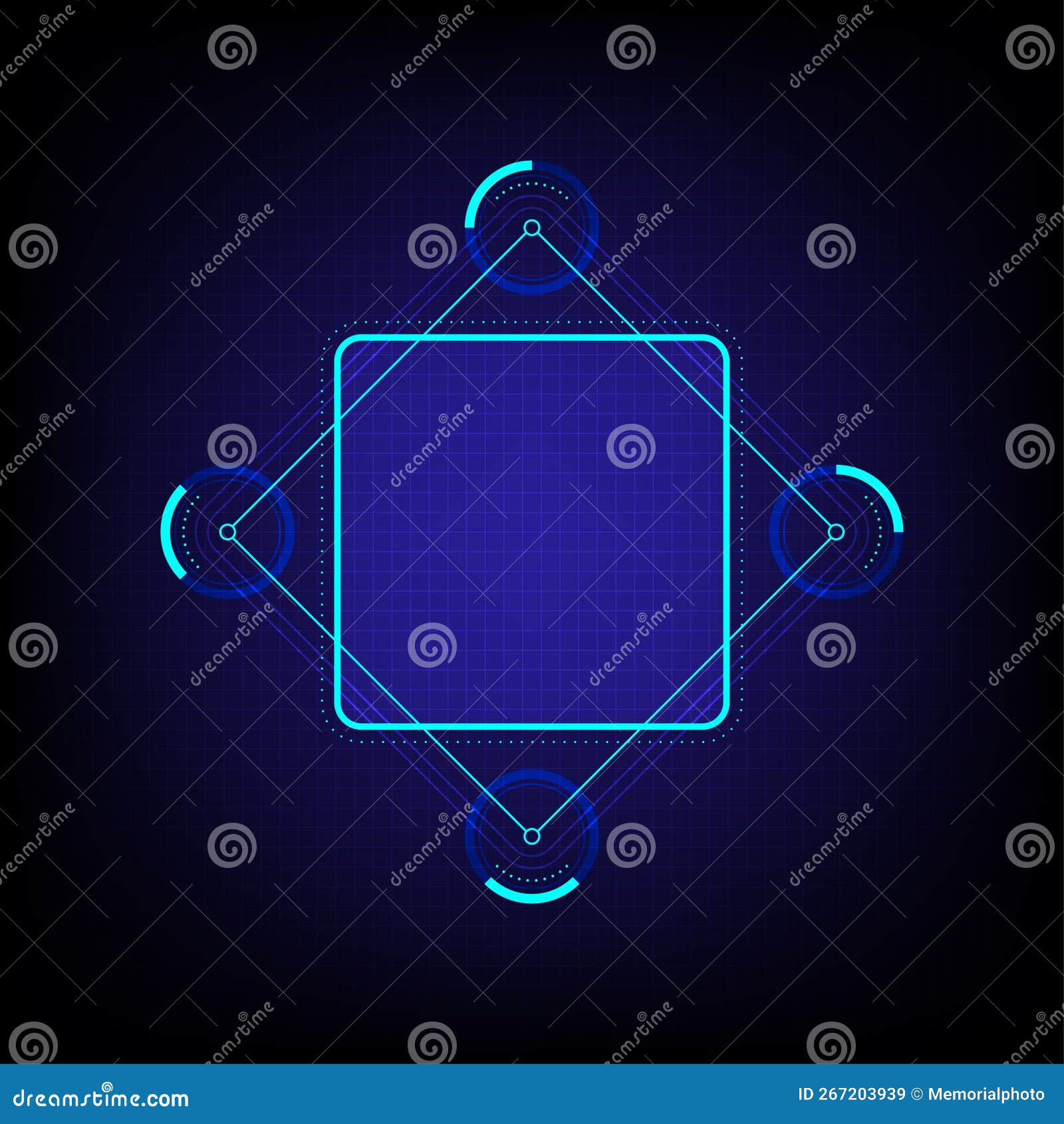 Futuristic Hitech Frame, Technology Networking Computer, Digital User ...