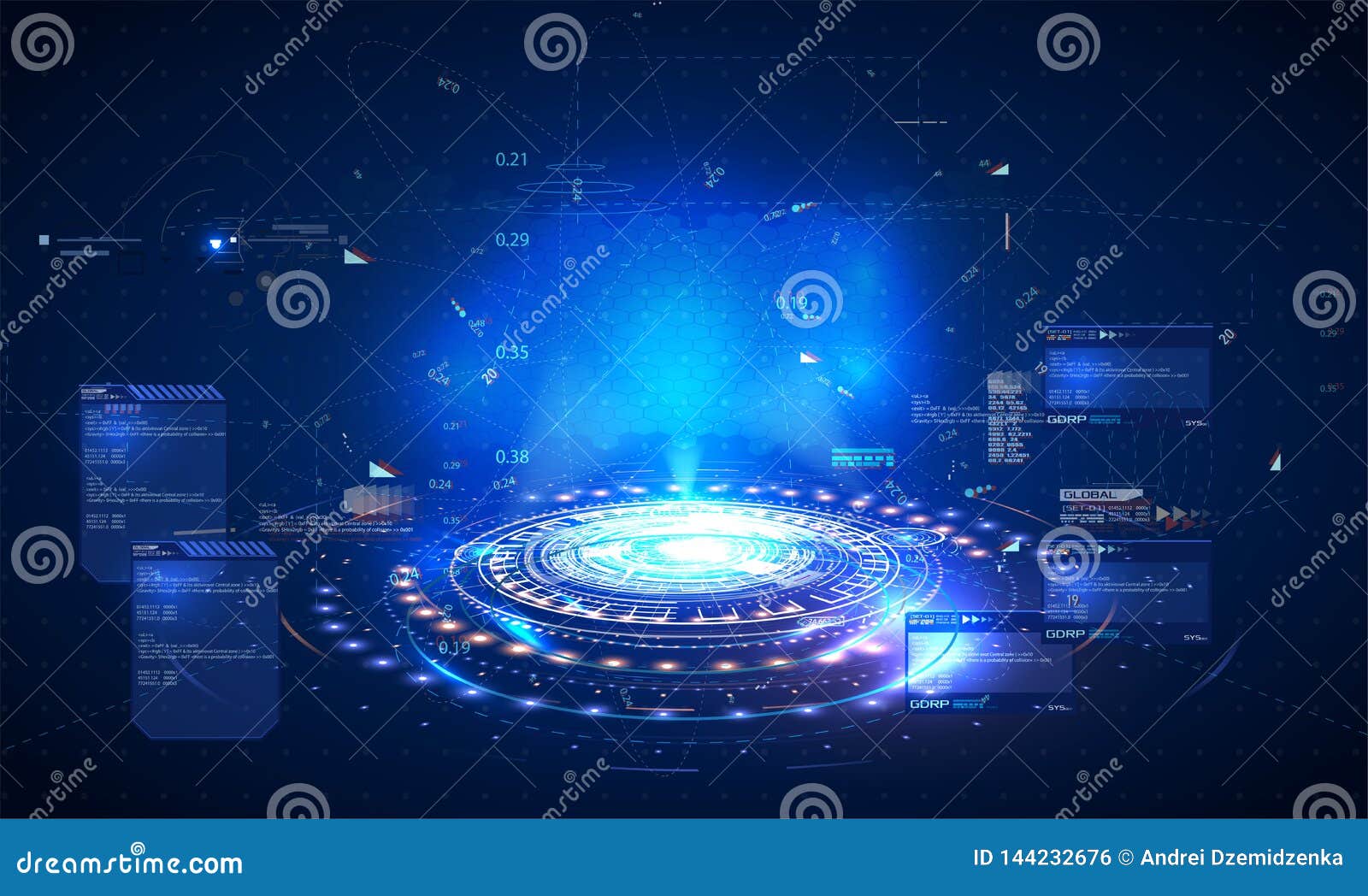 Futuristic Hologram, Layout For Your HUD GUI UI Style Design ...