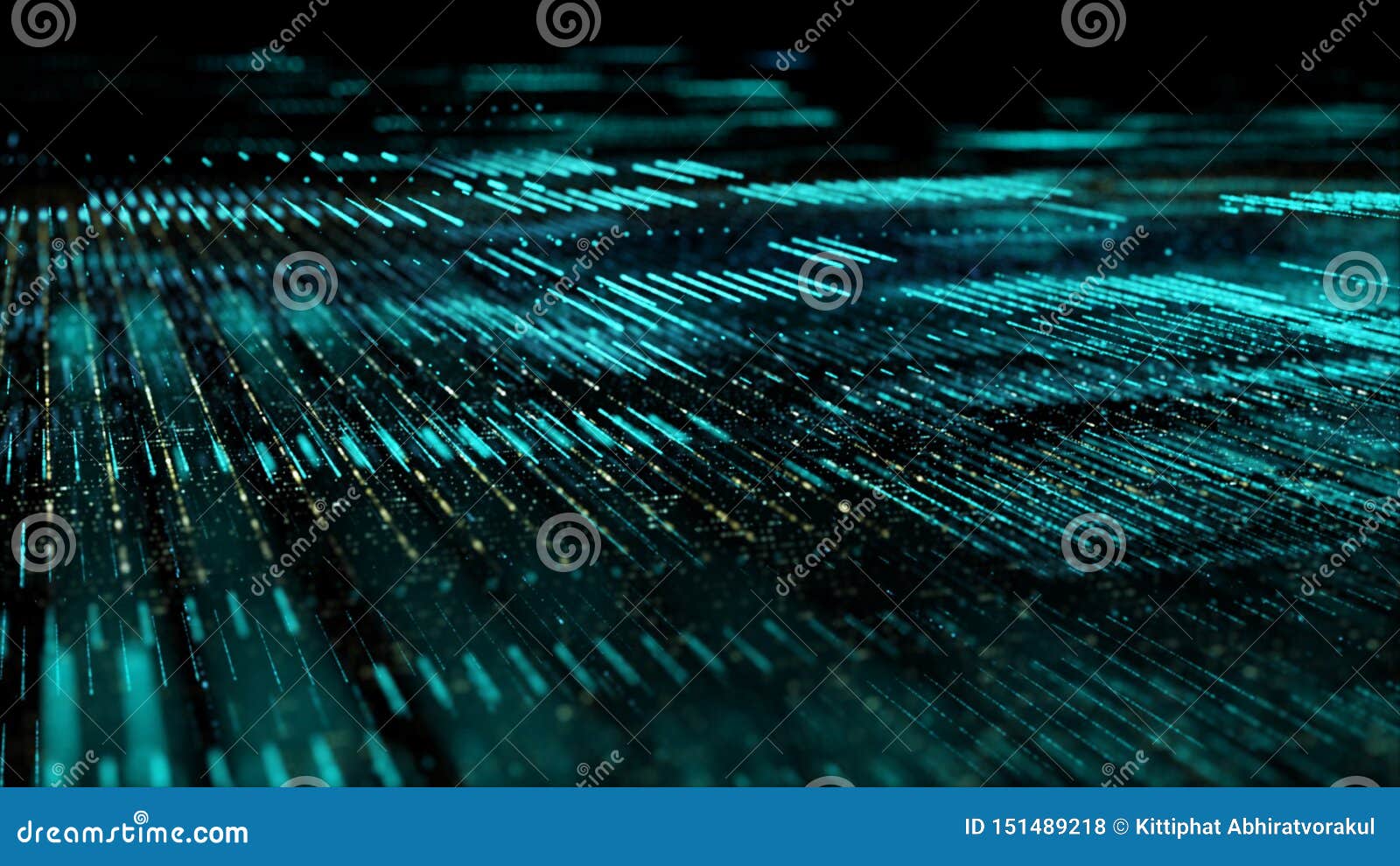 Futuristic Digital Abstract Matrix Particles Grid Stock Illustration ...