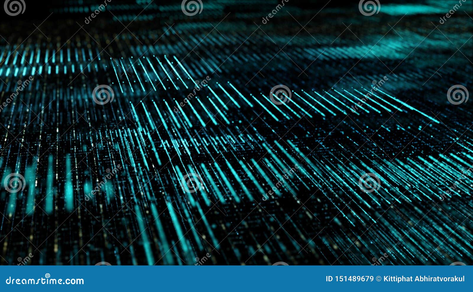 Futuristic Digital Abstract Matrix Particles Grid Stock Illustration ...