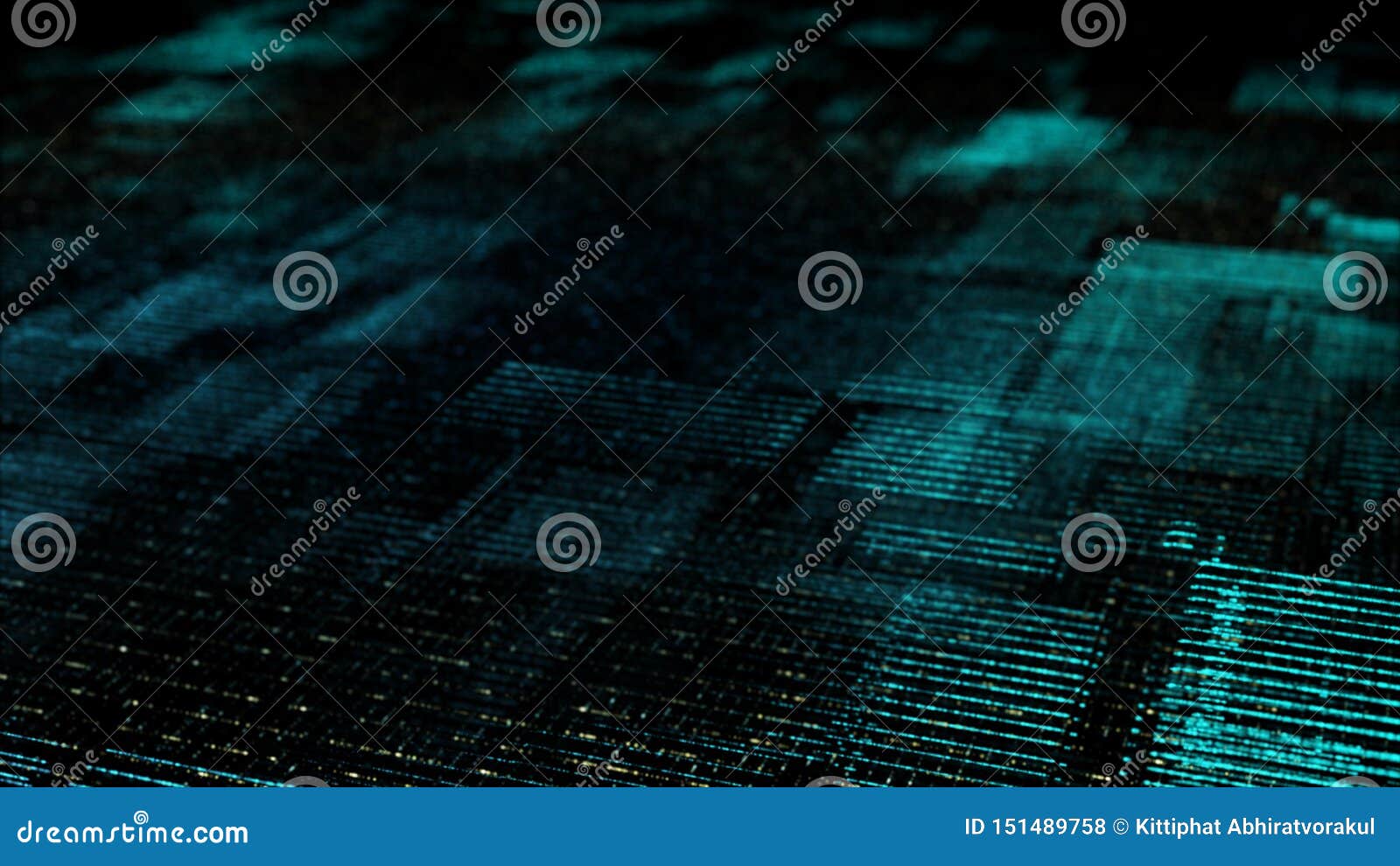 Futuristic Digital Abstract Matrix Particles Grid Stock Illustration ...