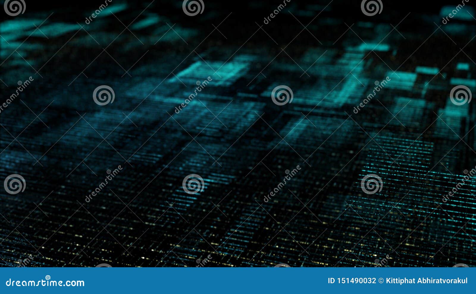 Futuristic Digital Abstract Matrix Particles Grid Stock Illustration ...
