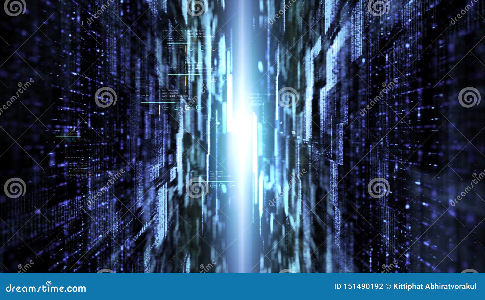 Futuristic Digital Abstract Matrix Particles Grid Stock Illustration ...