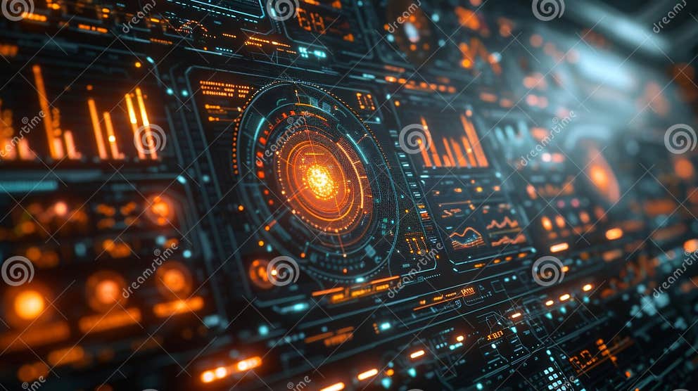 A Futuristic Holographic Display Featuring Various Charts and Graphs ... A Futuristic Holographic Display Featuring Various Charts and Graphs ...