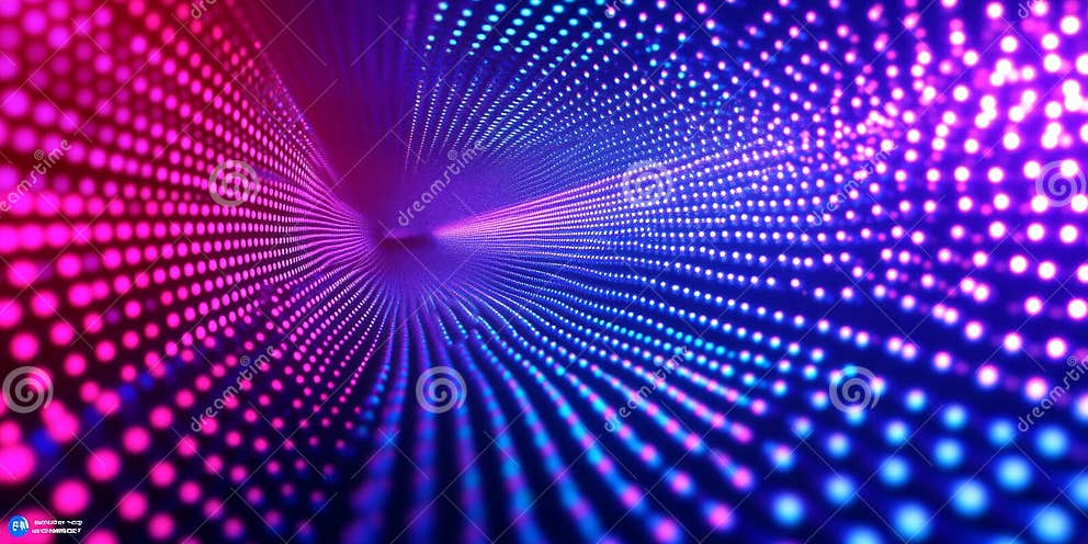 Futuristic Holographic Grid in Electric Blue and Magenta, with Glowing ...