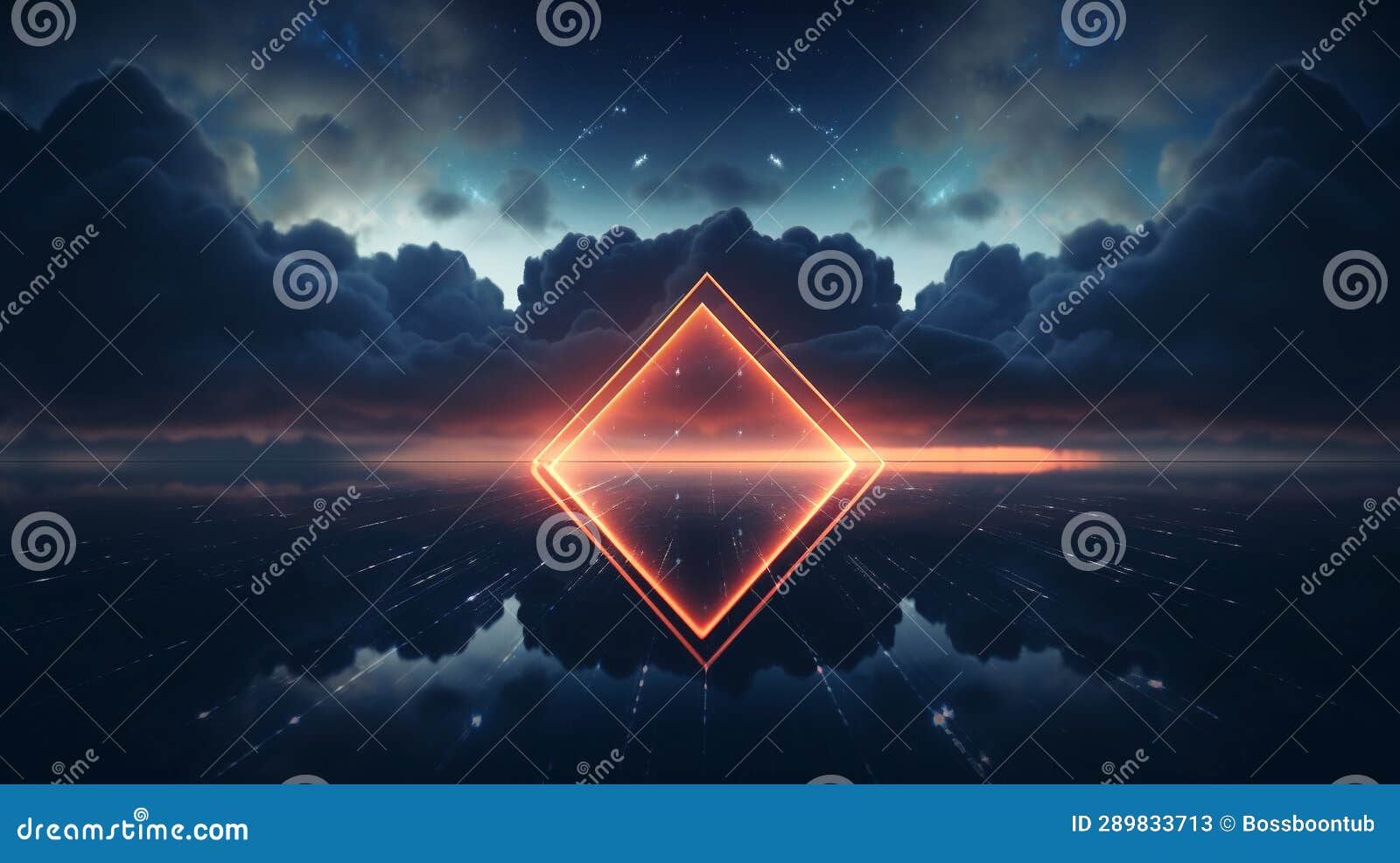 Futuristic Horizon Background with Triangle Shape. Genarative AI Stock ...