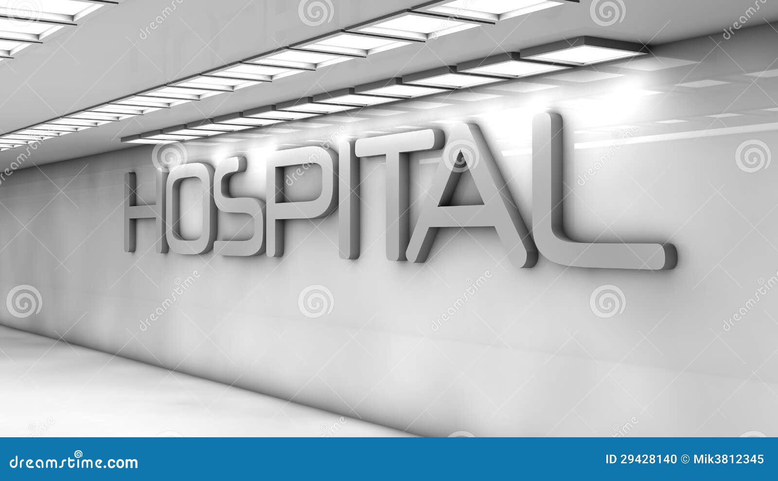 Futuristic Hospital Room In Metaverse Concept. 3d Render Stock ...