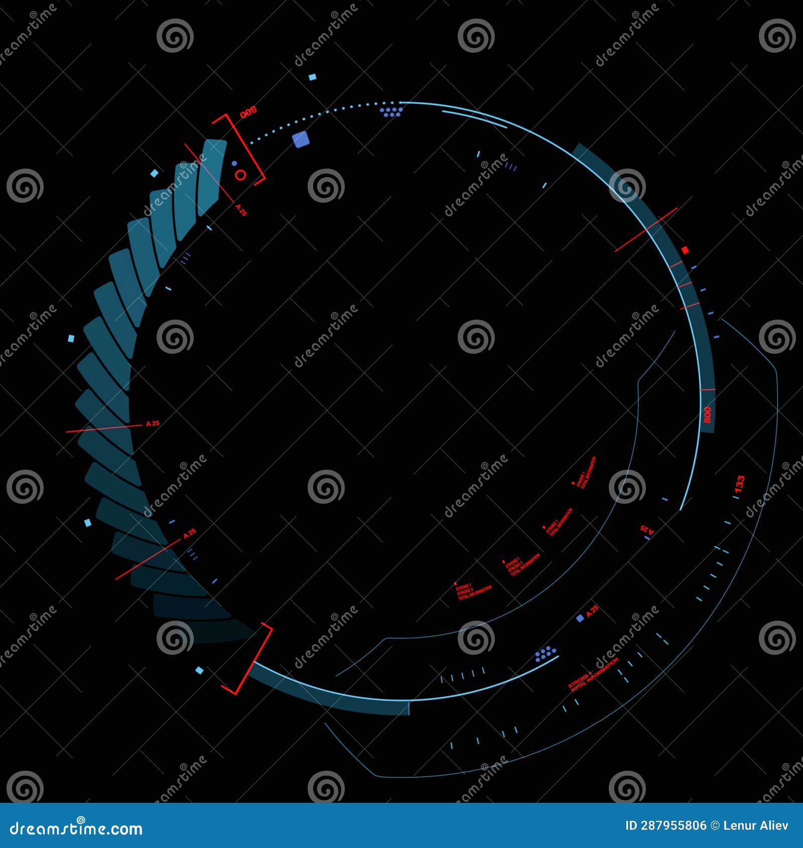 Futuristic Hud Circle Count Display Stock Photo - Image of circular ...