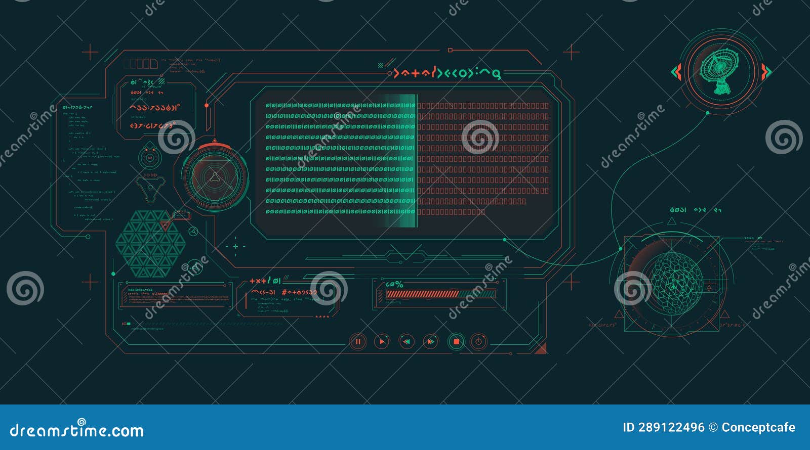 Futuristic HUD Design of Sci-fi Data. Stock Vector - Illustration of ...
