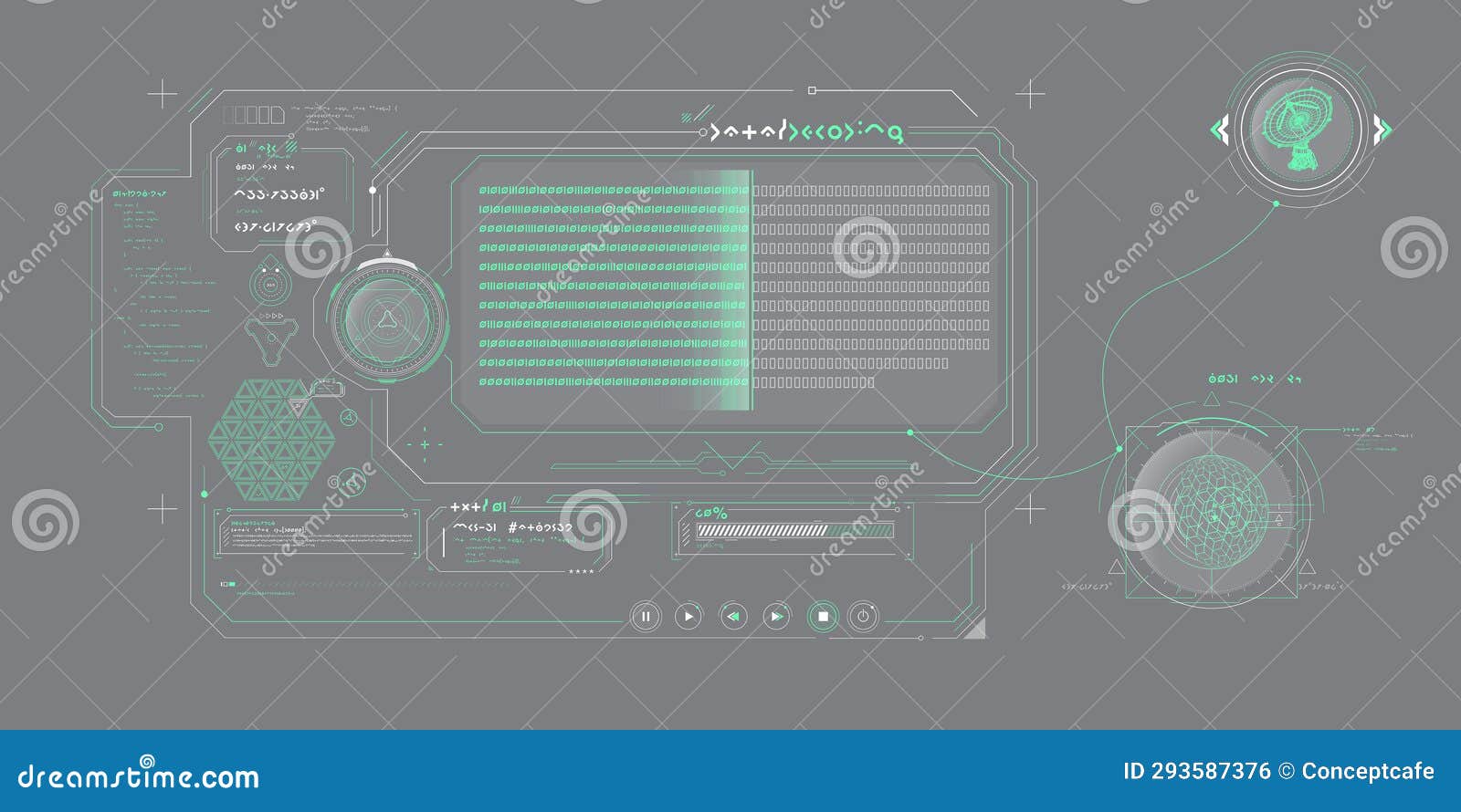 Futuristic HUD Design of Sci-fi Data. Stock Vector - Illustration of ...