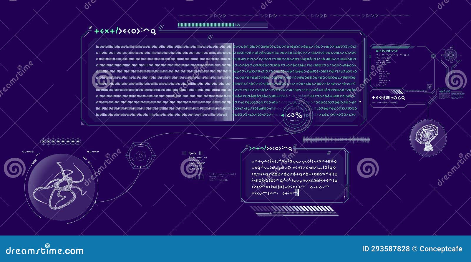 Futuristic HUD Design of Sci-fi Data. Stock Vector - Illustration of ...