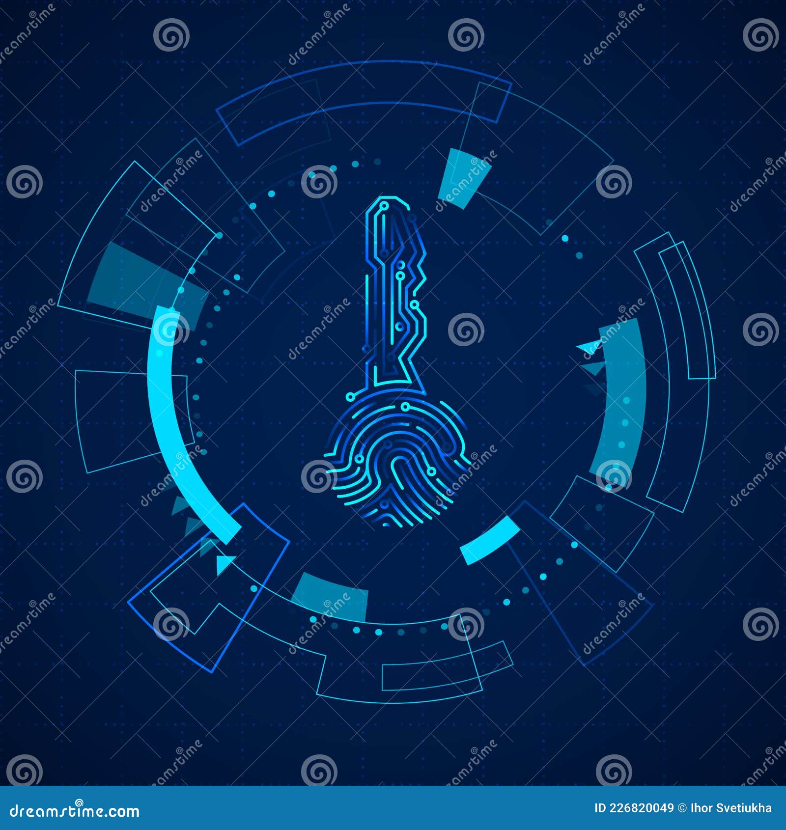 Circuit Fingerprint Key. Security System User Verification. Biometric ...