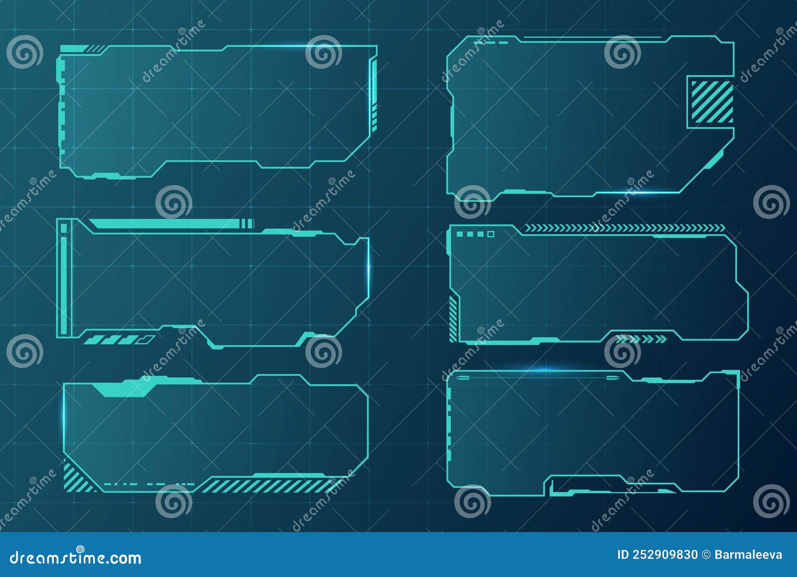 HUD Frames. User Interface Elements. Futuristic Sci Fi Template ...