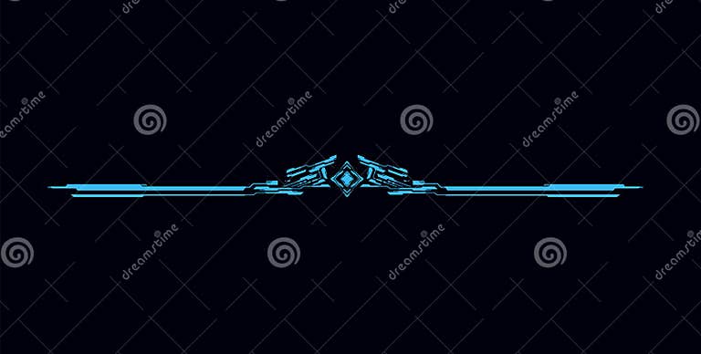 Futuristic HUD Header and Footer Game Ui Element. Stock Illustration ...