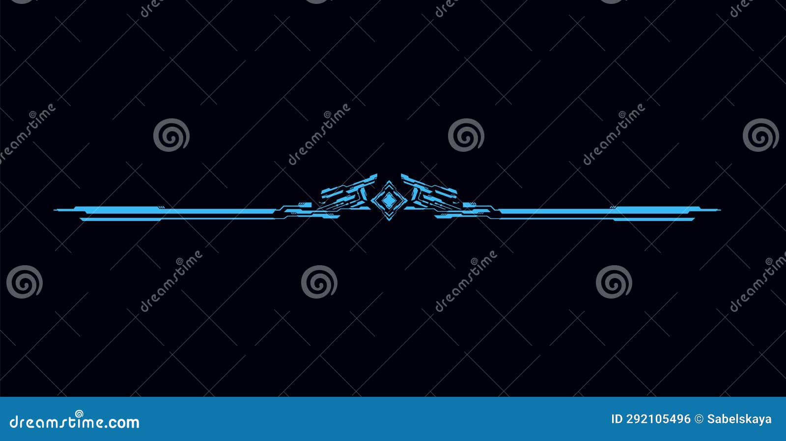 Futuristic HUD Header and Footer Game Ui Element. Stock Illustration ...