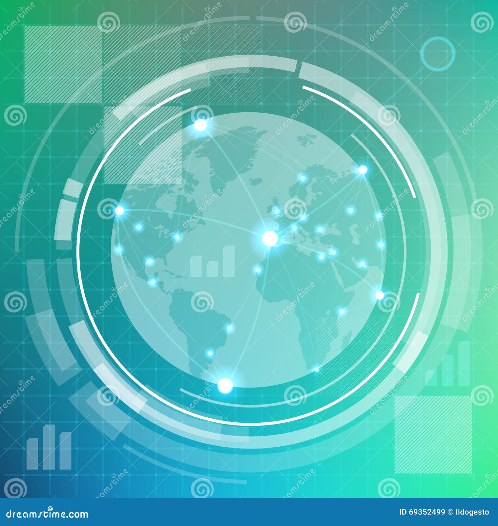 Futuristic HUD Infographics Stock Vector - Illustration of design ...