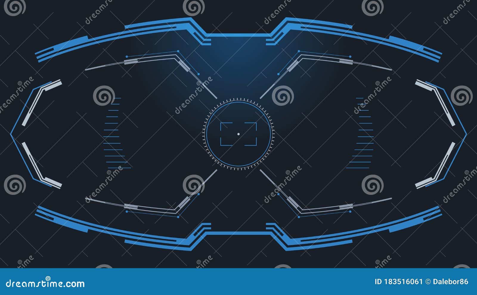 Futuristic HUD Interface Concept Stock Vector - Illustration of sight ...