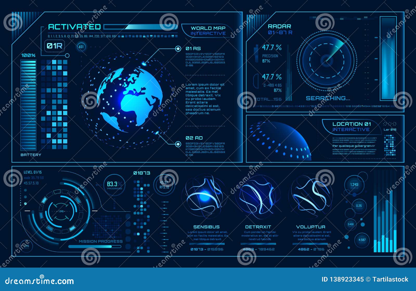 Futuristic Hud Interface. Future Hologram Ui Infographic, Interactive ... Futuristic Hud Interface. Future Hologram Ui Infographic, Interactive ...