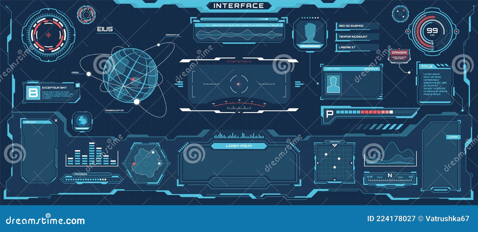 Futuristic Hud Interface. Sci-fi Virtual Communication Display Layout ... Futuristic Hud Interface. Sci-fi Virtual Communication Display Layout ...