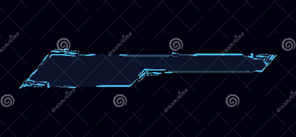 Futuristic Hud Light Rectangle Frame Realistic Vector Illustration ...