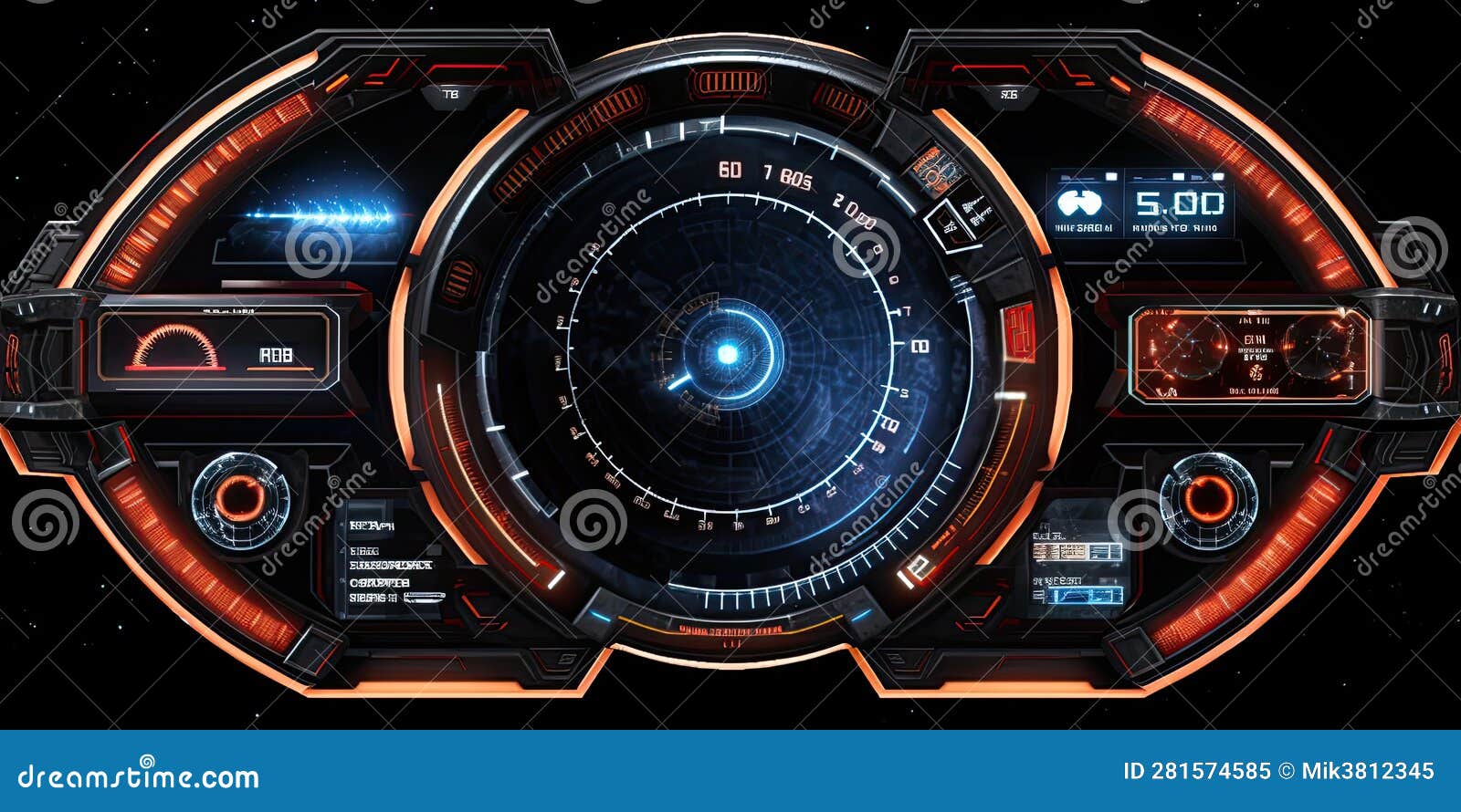 Futuristic HUD Screen Data Hologram. Stock Illustration - Illustration ...