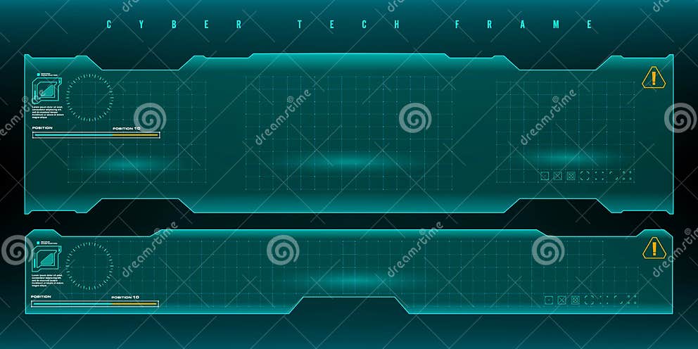 Futuristic HUD Set Frame. Futuristic Virtual Screen Frame. Cyber Tech ...