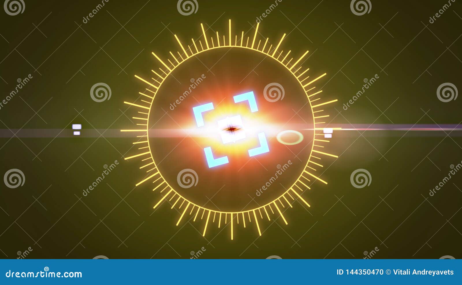 Futuristic HUD Sight on an Abstract Background with Highlights. Stock ...