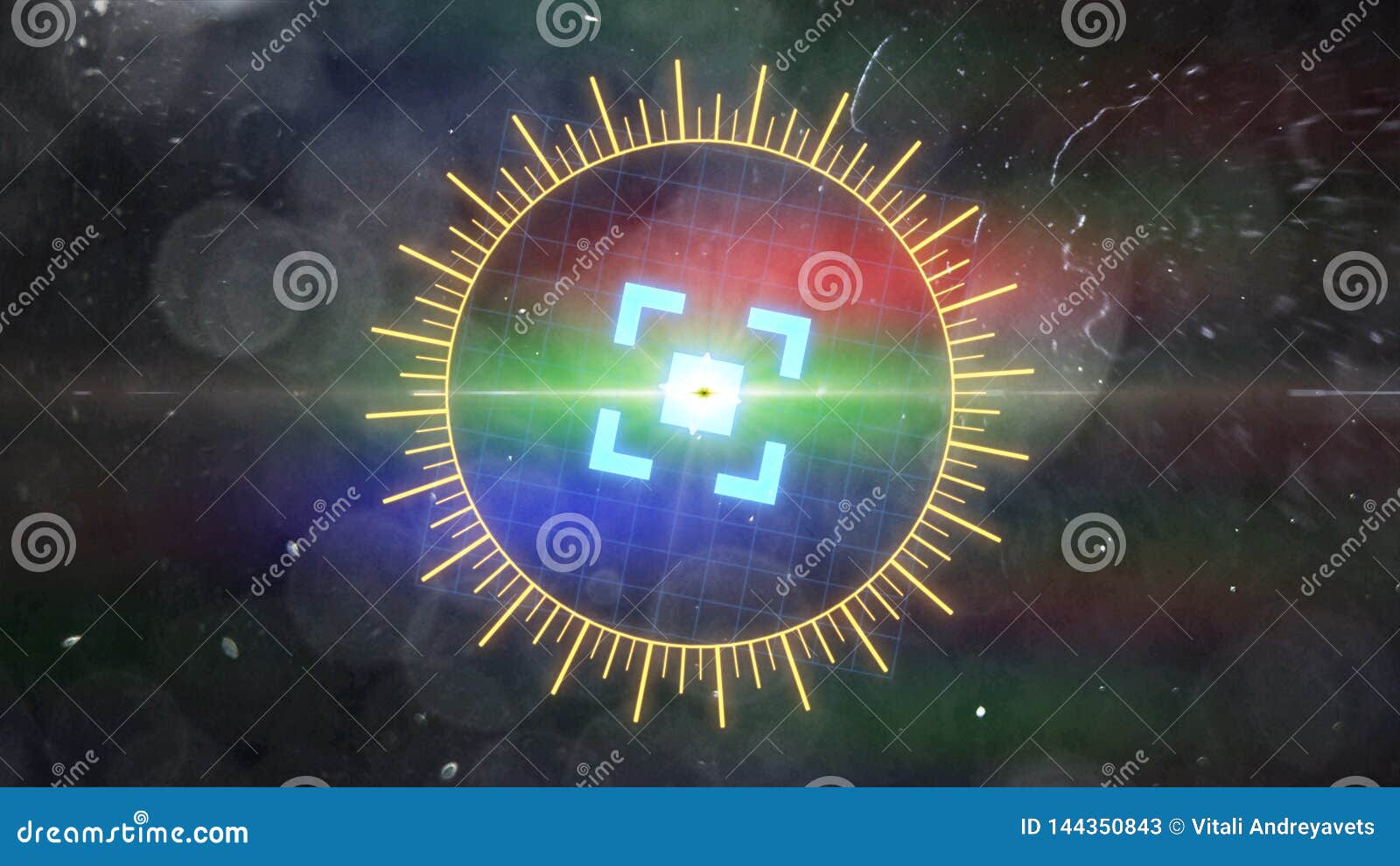 Futuristic HUD Sight on an Abstract Background with Highlights. Stock ...