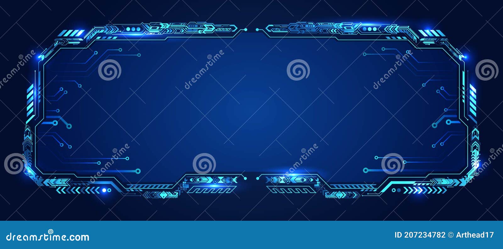 Futuristic Hud Technology Interface. Abstract Virtual Cyber Control ...