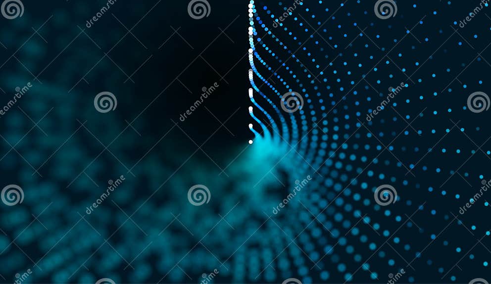 Futuristic Hud Tunnel. Computer Vision Abstract Vector Background ...