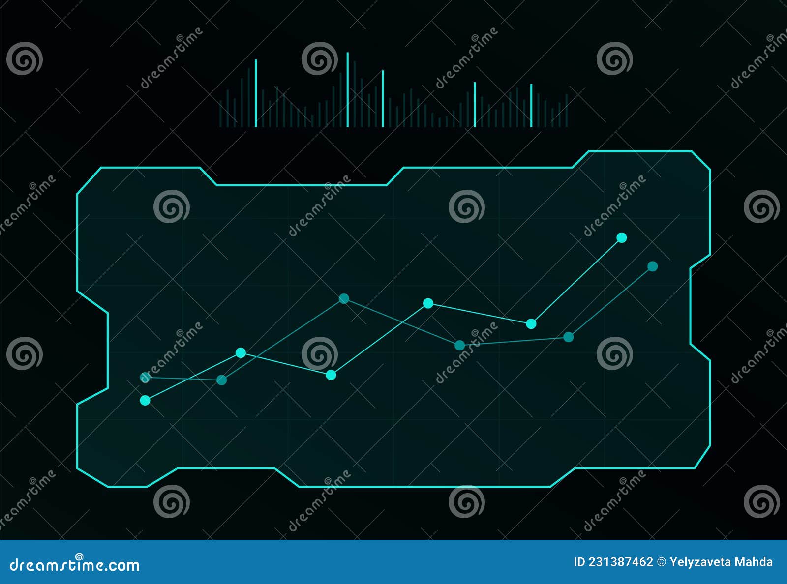 Futuristic HUD UI Screen. Sci-fi User Interface, High Tech Bars, Gaming ...