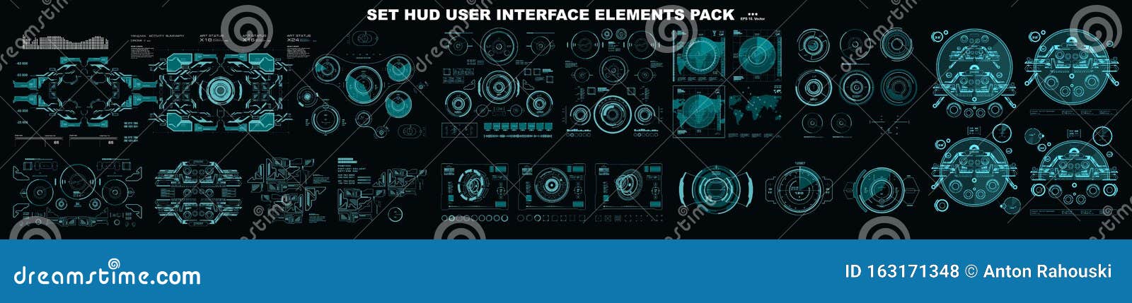 Futuristic HUD Virtual Graphic Touch User Interface, HUD Interface ...