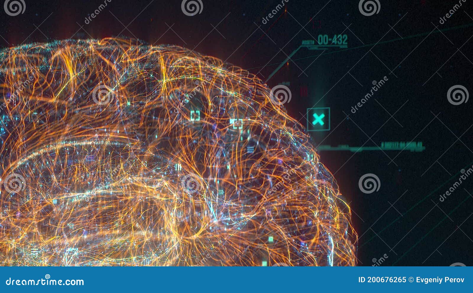 Futuristic Human Brain Interface Concept Stock Video - Video of genius ...
