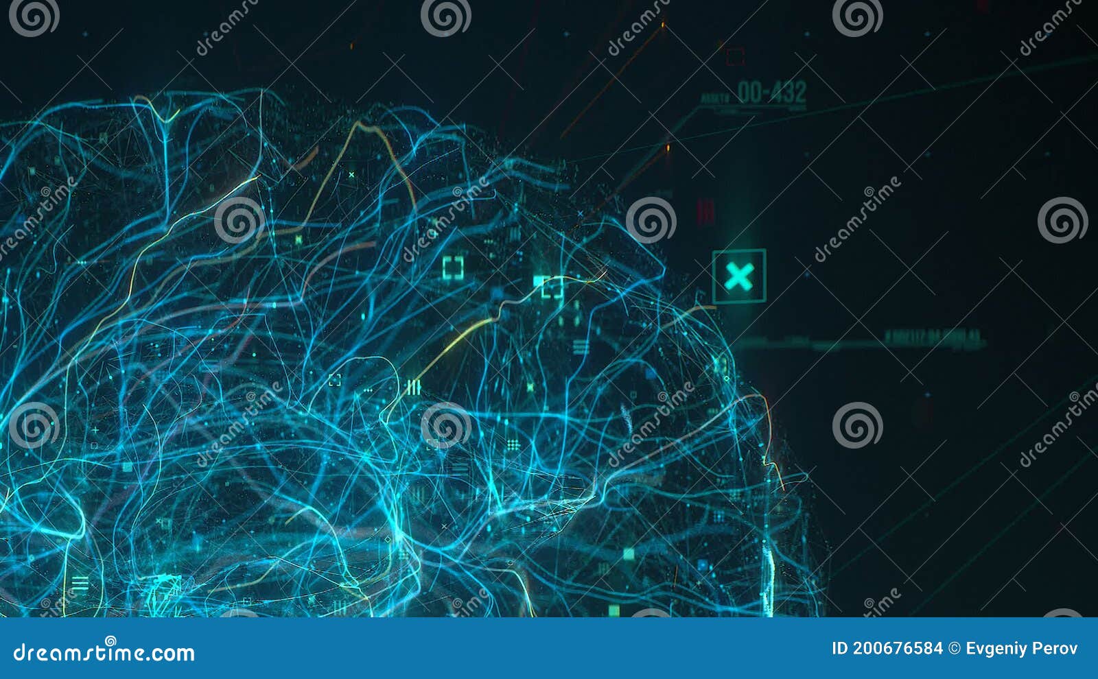 Futuristic Human Brain Interface Concept Stock Footage - Video of ...
