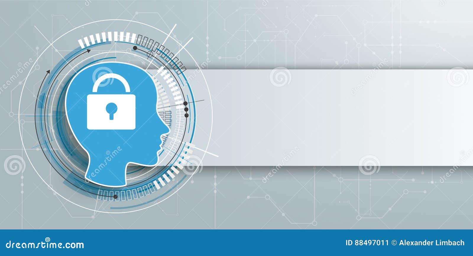 Futuristic Human Head With Collapsing Face. Computer Generated Modern ...