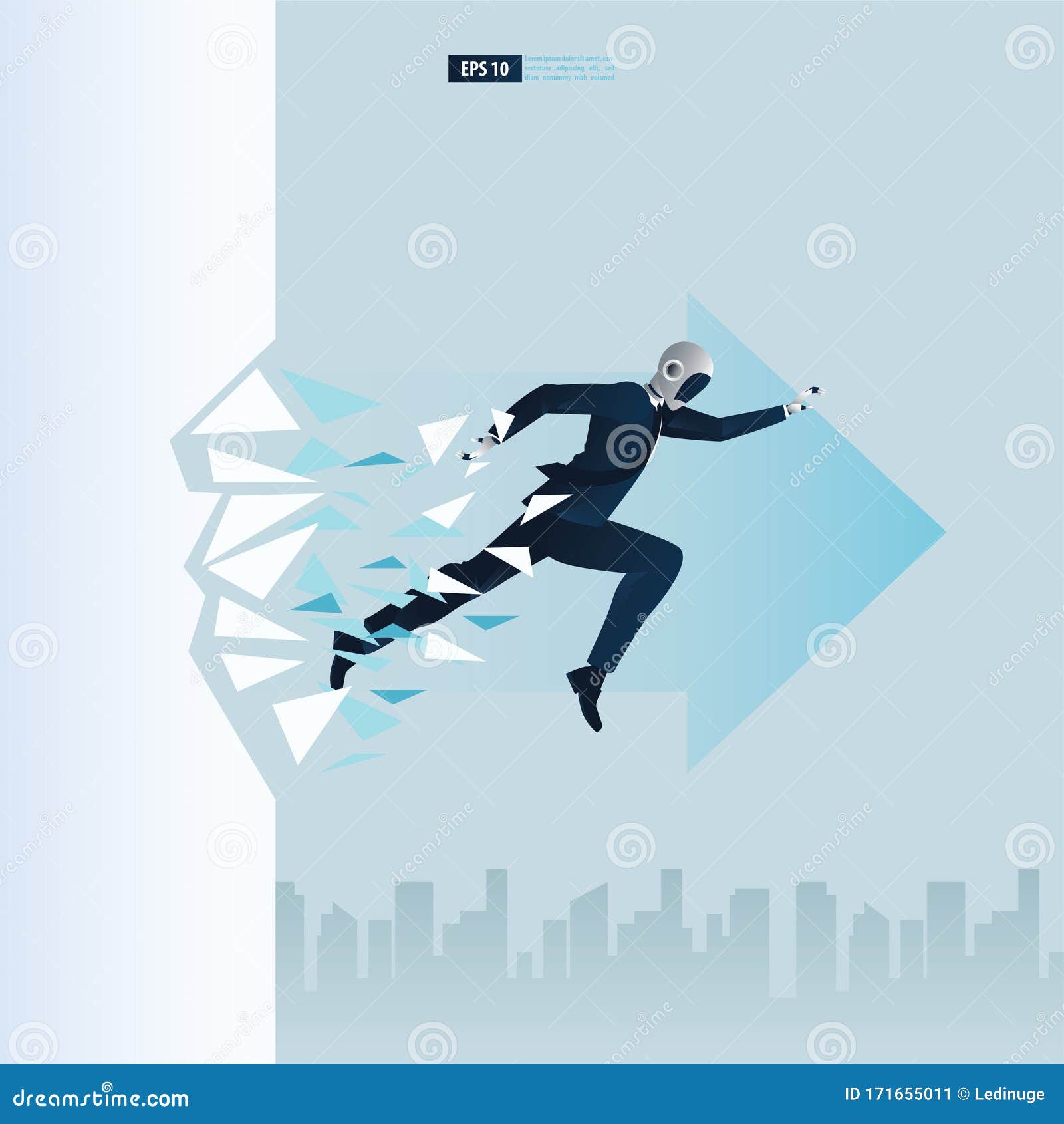 Robot Breaking Cost With A Fist Reduction Concept Flat Cartoon Vector Illustration Style