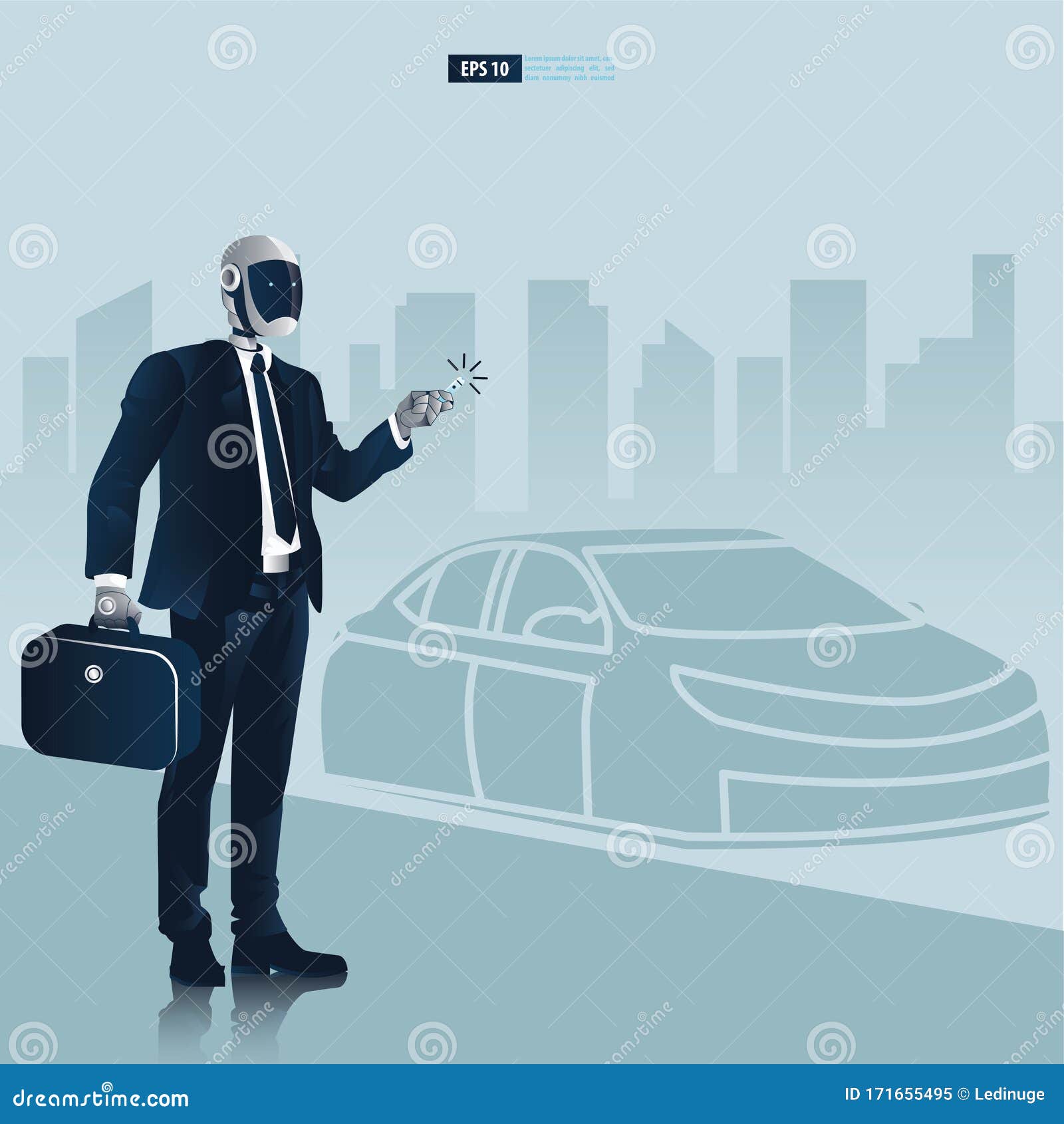 Futuristic Humanoid Business People with Artificial Intelligence ...