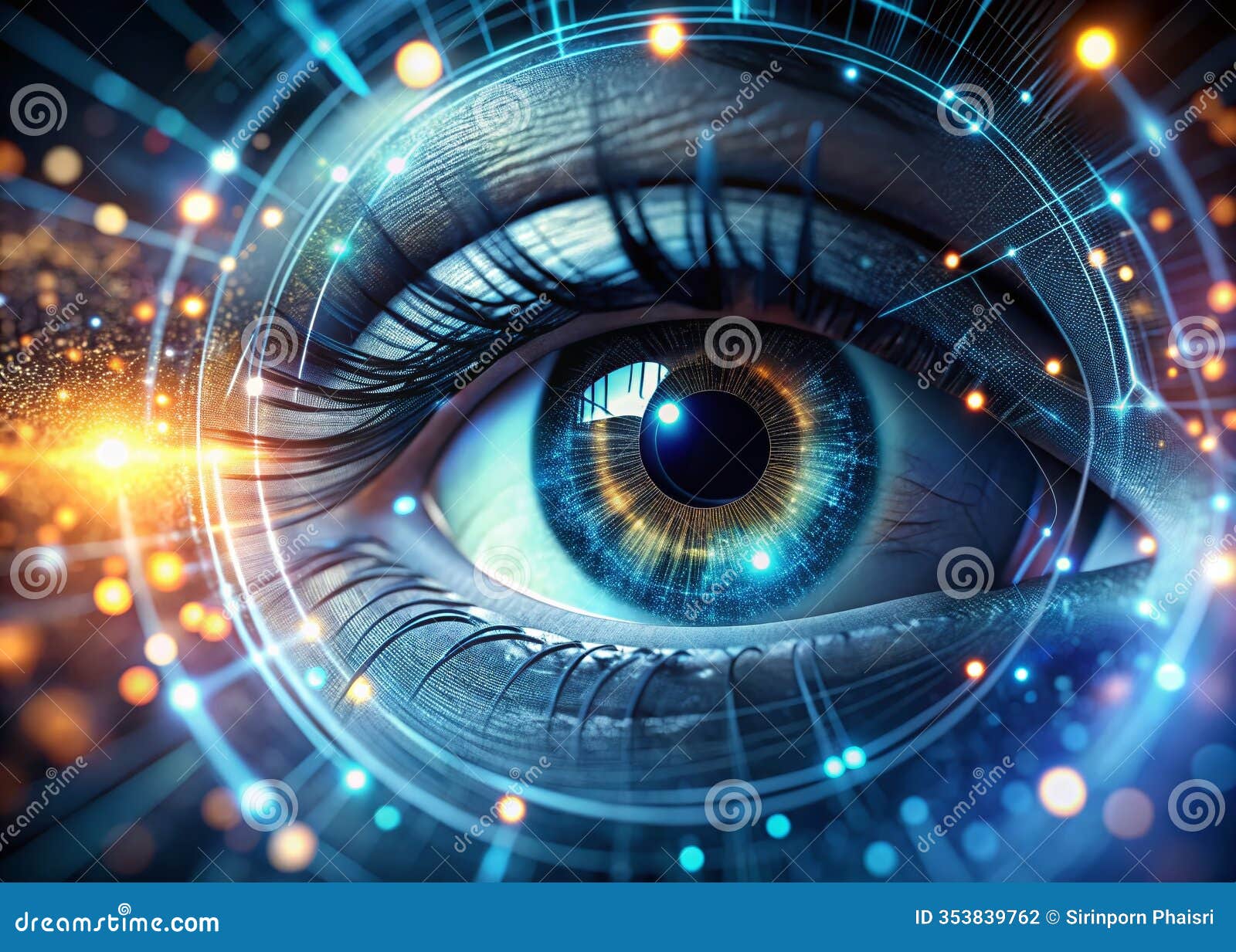Futuristic Humanoid Eye Fiber Optic AI Technology Unveiled in Stunning ...