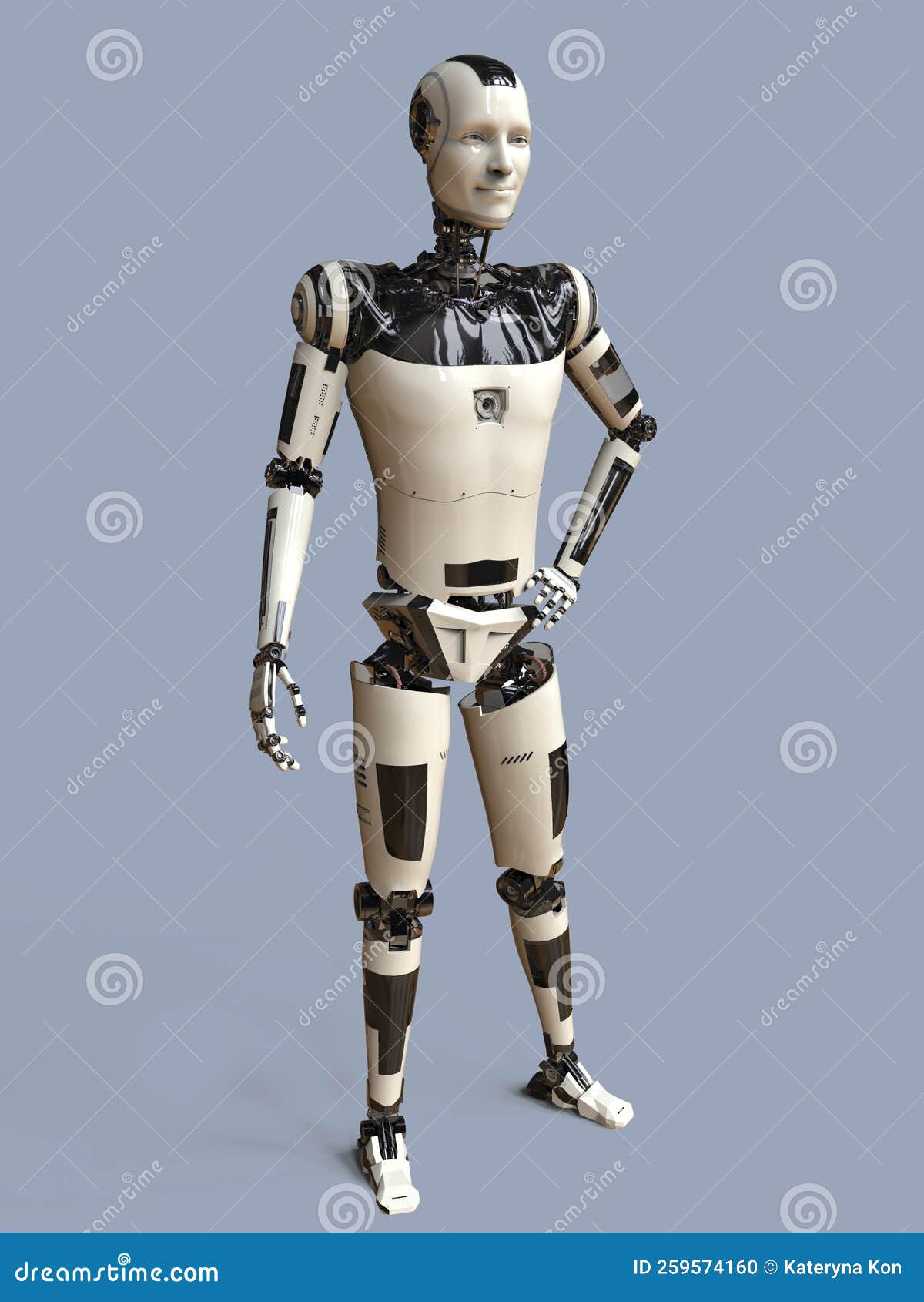 AI Futuristic Humanoid Artificial Intelligence Concept Binary Codes Royalty-Free Stock ...
