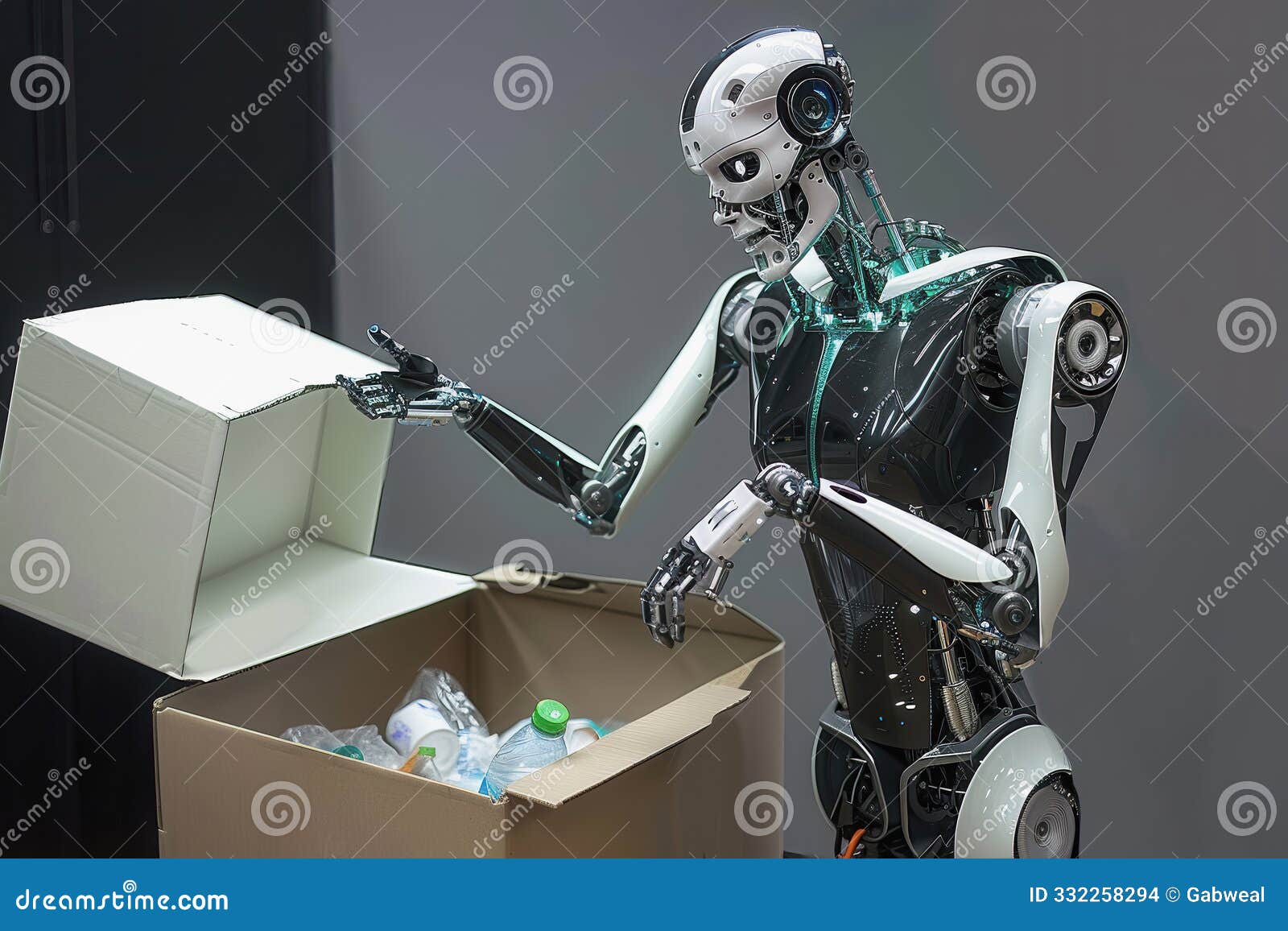 Robot Disposing Of Smoke Bombs On A Colorful Background.Bomb Disposal ...