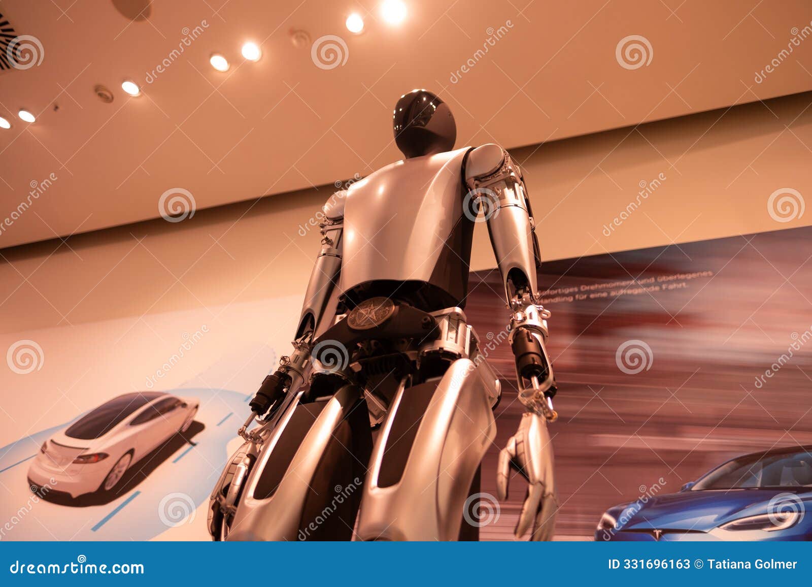 Futuristic Humanoid Robot Named Tesla Bot Optimus, Designed By Tesla ...