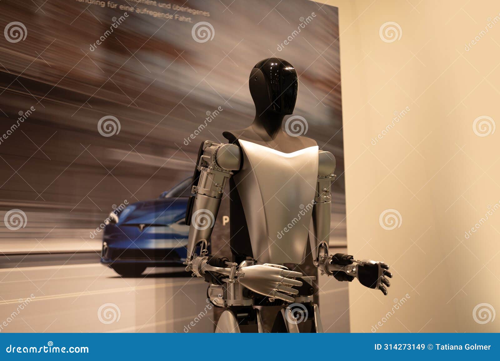 Futuristic Humanoid Robot Named Tesla Bot Optimus, Designed by Tesla ...
