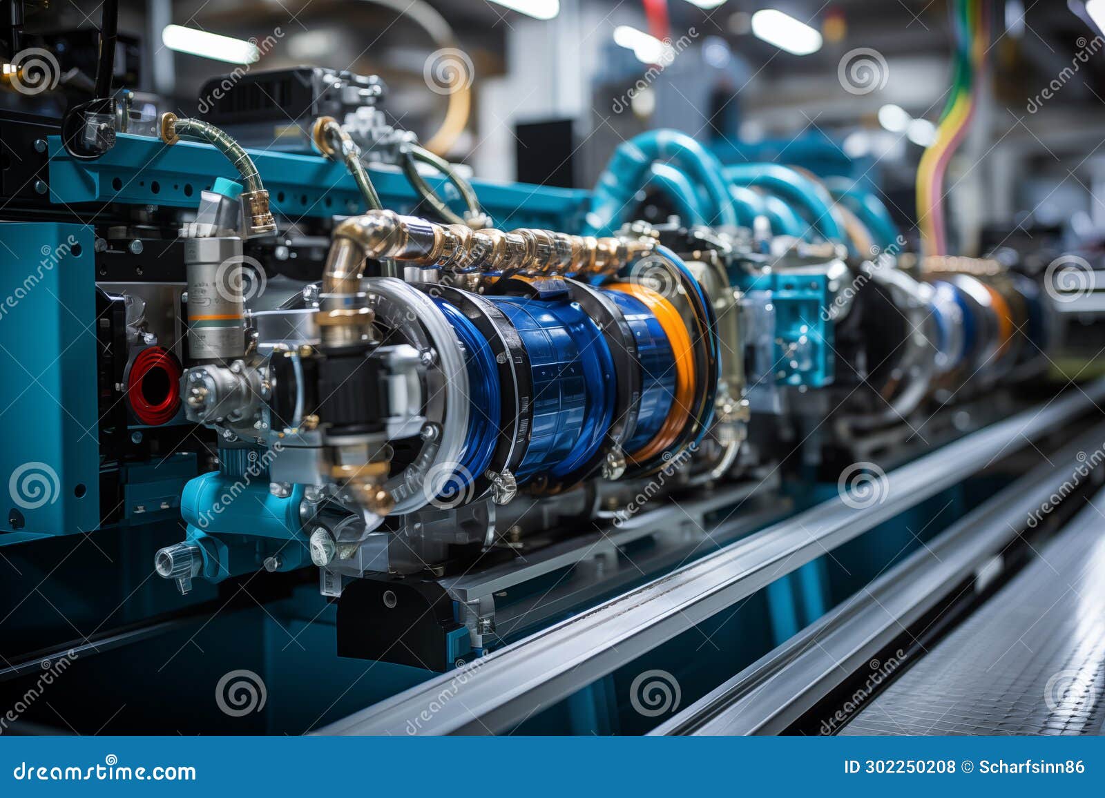 Futuristic Hydrogen Fuel Cell Engine. Source of Clean Energy Stock ...