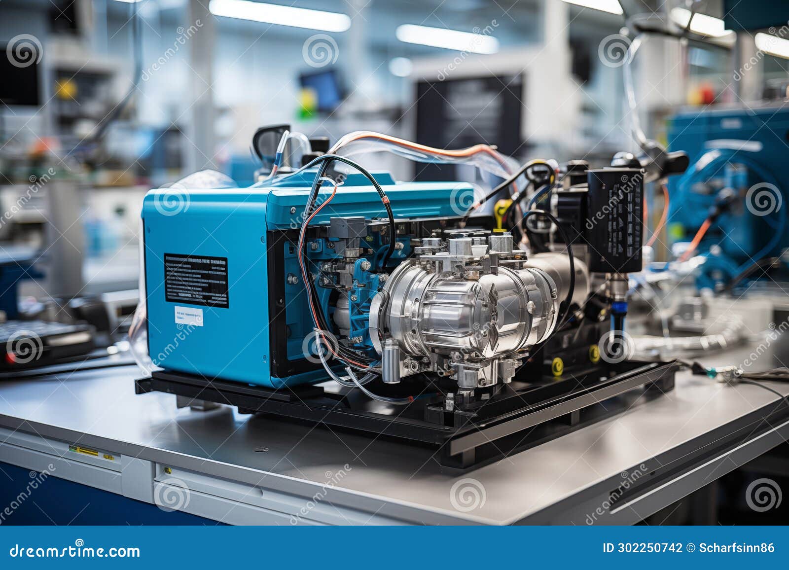 Futuristic Hydrogen Fuel Cell Engine. Source of Clean Energy Stock ...