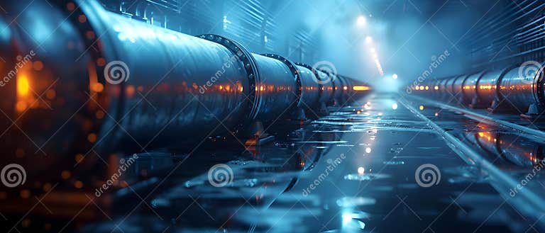 Futuristic Hydrogen Pipeline: the Veins of Clean Energy. Concept Energy, Hydrogen Technology ...