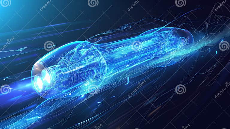Futuristic Hyperloop Concept Stock Photo - Image of neon, futuristic ...