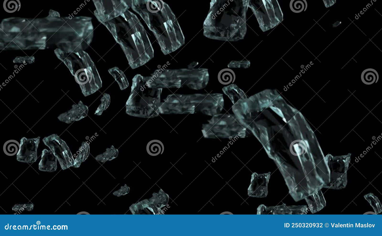 Futuristic Ice Blocks are Flying at High Speed in Outer Space ...